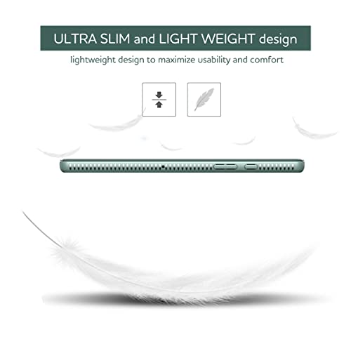 SURITCH Case for Samsung Galaxy Tab A7 10.4" (SM-T500/T505/T507), [Built in Screen Protector][Auto Sleep/Wake] Lightweight Leather Case Full Body Smart Cover with Magnetic Trifold Stand-Midnight Green