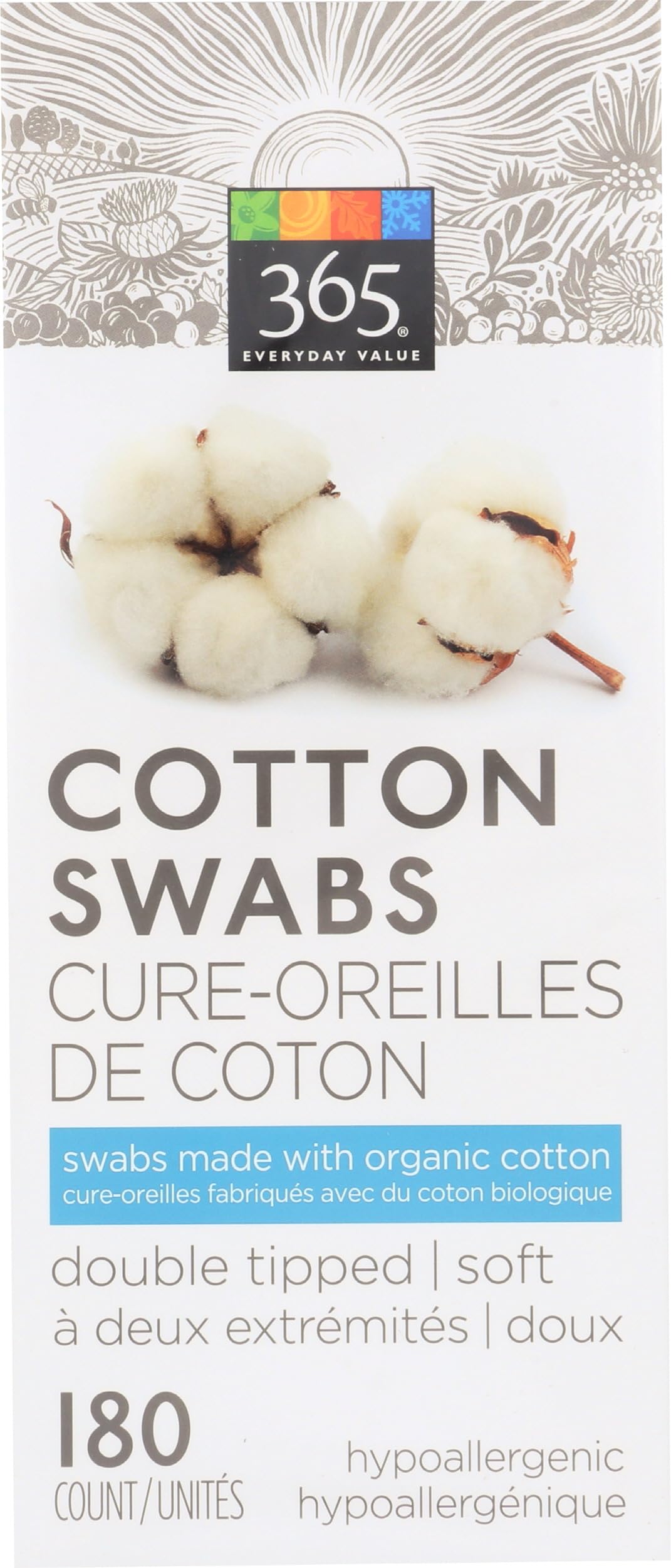 365 by Whole Foods Market, Cotton Swabs, 180 Count