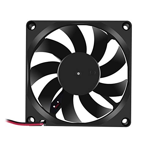 Dorhea 4PCS 80x80x15mm Fan 12V 2Pin DC 8015 Brushless Cooling Case Fan 80mm 15mm for Cooling PC Computer Case CPU Radiator Cooler Fan 2Pin
