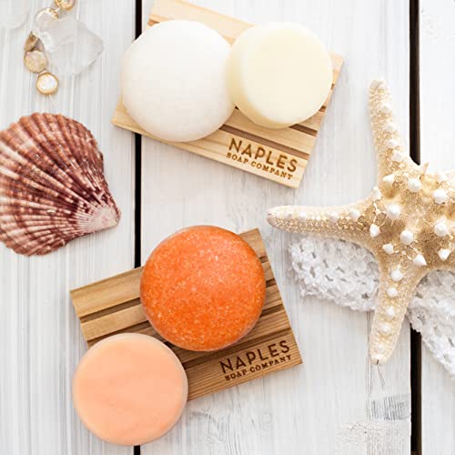 Naples Soap Company Solid Shampoo Bar for All Hair Types – Eco-Friendly, Free of Parabens, Alcohol, Pthalates – Handmade, pH Balanced, Hydrating Haircare, Lasts 50-75 Uses – Florida Fresh, 1.75 oz