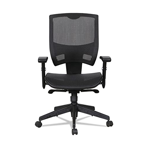 Alera Epoch Series All Mesh Multifunction Mid-Back Chair, Black