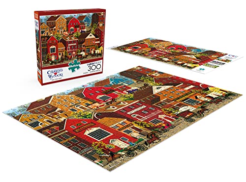 Buffalo Games - Charles Wysocki - Lilac Point Glen - 300 Large Piece Jigsaw Puzzle, Red