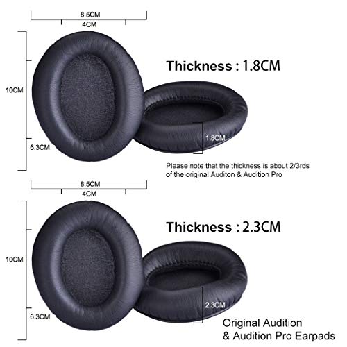 Avantree Black Replacement Earpads for Over Ear Headphones - Suitable for Avantree HT5009, HT4189, HT41899, DG59M, C519M,Audition, Audition Pro(Not Original Audition & Audition Pro Edition)