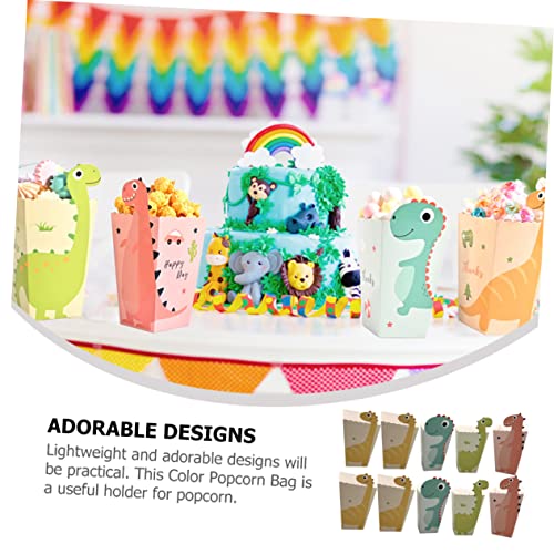 Abaodam 72 Pcs Mini Treat Bags Disposable Containers Bulk Popcorn Dinosaur Candy Bags Popcorn Gift Movie Popcorn Bucket Popcorn Bulk Individual Bags Paper Popcorn Boxes Popcorn Paper Bags