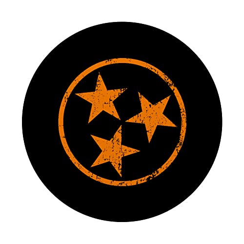 Cute Tennessee Gift for Women Vintage Orange Tennessee Flag PopSockets Swappable PopGrip