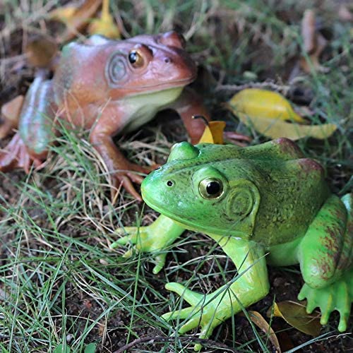 Gemini & Genius Tree Frog Realistic Hand Painted Toy Bullfrog Figurine Model Quality Construction Soft Rubber Animals Educational and Role Play Toys for Ages 3 and Up Kids