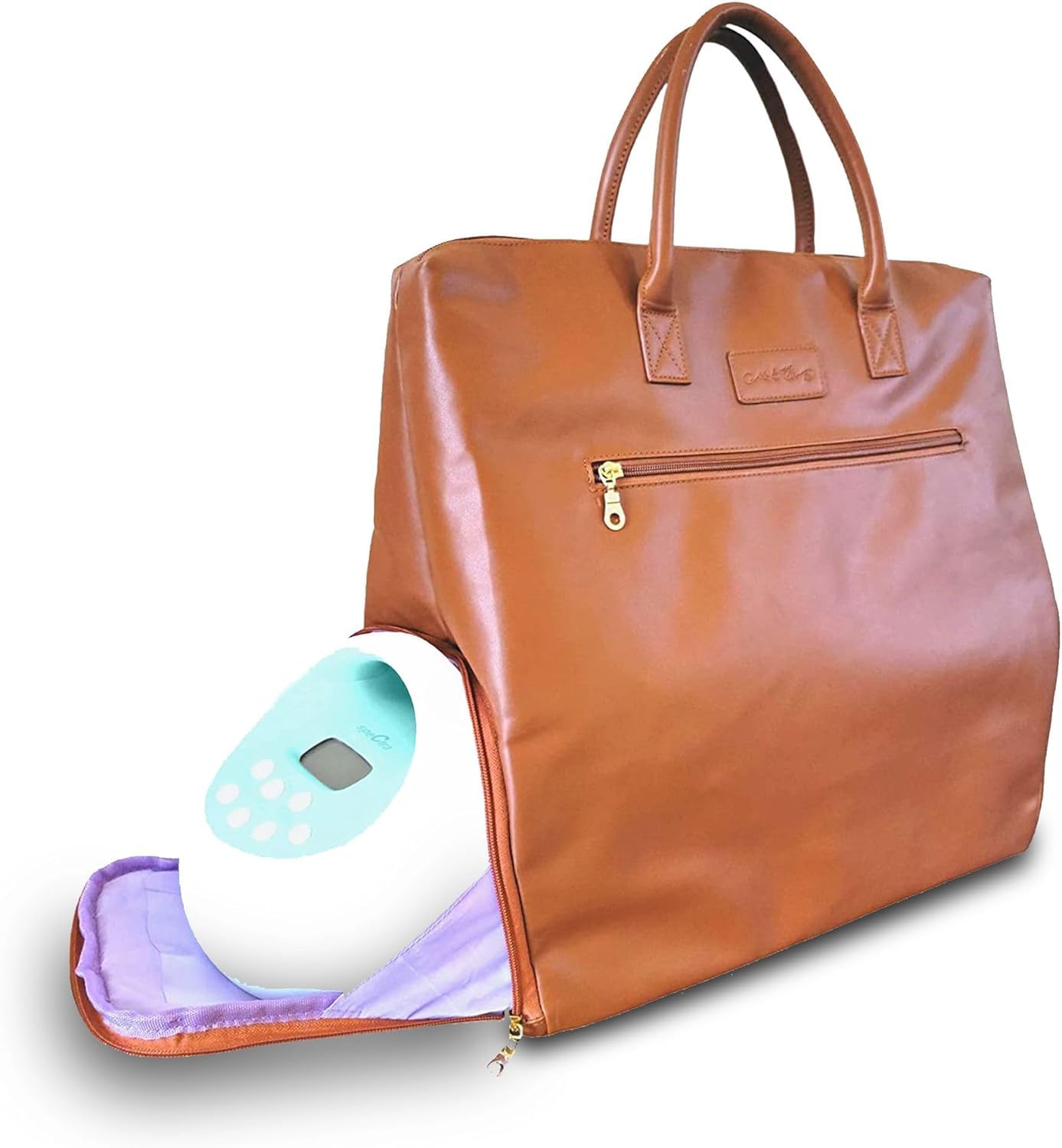 Iris & Ella Vegan Leather Breast Pump Bags - Spectra Pump Bag with Laptop Pocket - Convertible Breast Pump Travel Bag & Shoulder Bag - Stylish & Functional Pumping Bag for Working Moms