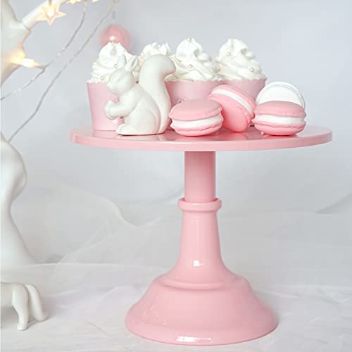 3-Set Round Cake Stand Metal Dessert Cupcake Candy Display for Weddings, Birthday Party, Baby Shower, Anniversary(Pink)