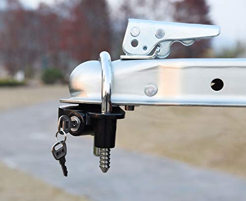 TOPTOW 63507 Trailer/RV Coupler Hitch Lock, Universal Fits for 1-7/8", 2" & 2-5/16" Couplers, Tow Ball Style