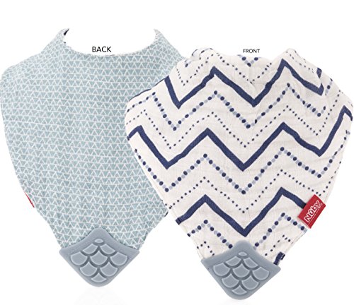 Baby Bibs - 3 Pc Muslin Bibs - Reversible 100% Natural Cotton Teething Bib - Baby Bibs For Girls And Boys, Baby Essentials