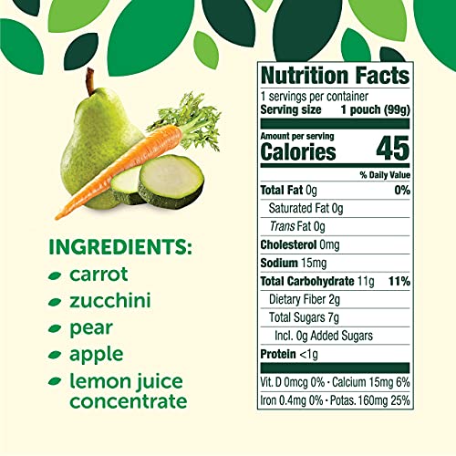 Beech-Nut Baby Food Pouches Veggies & Fruities Variety Pack, 3.5oz, 18ct