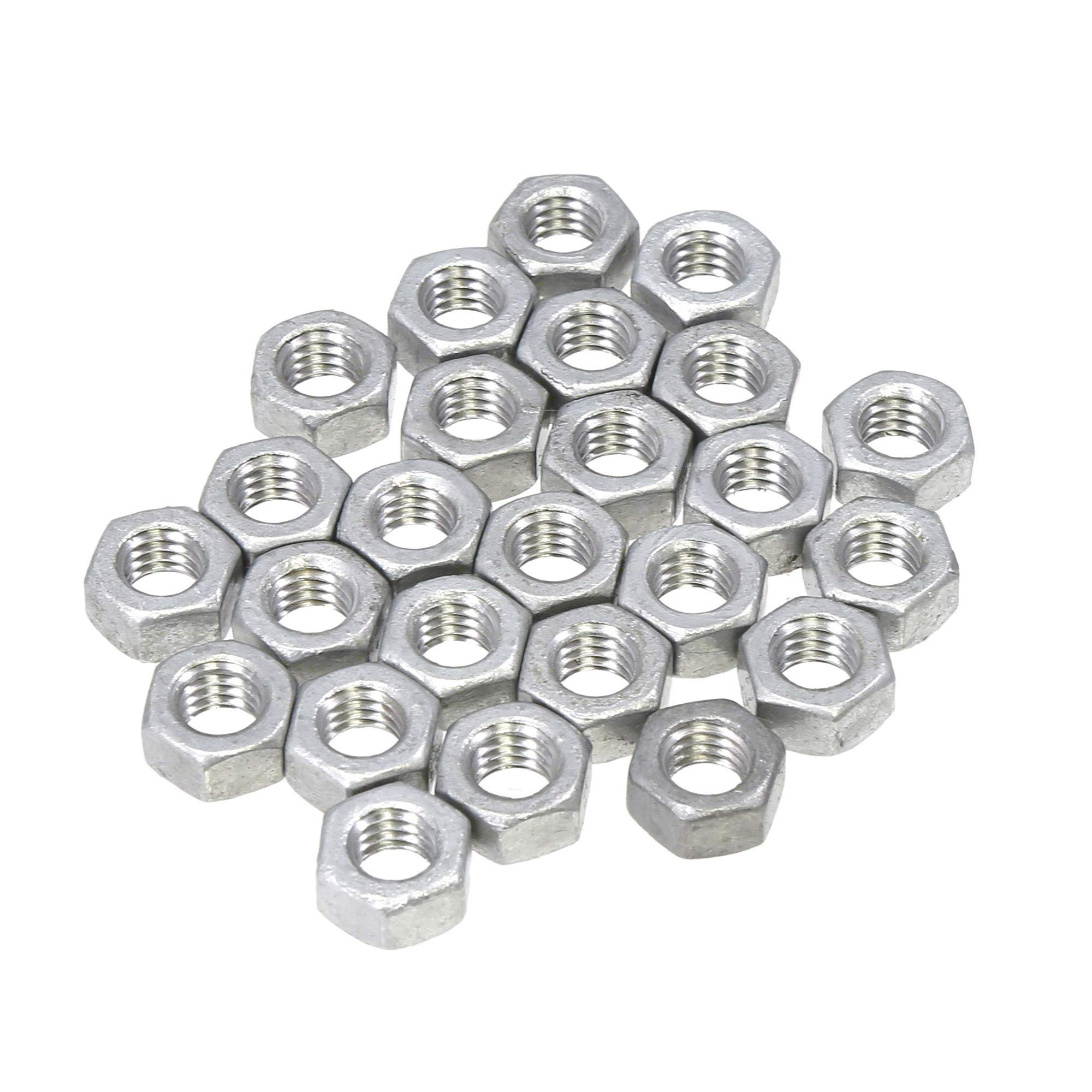 5/16" x 2 1/2" Long Carriage Bolts with Nuts, Galvanized Steel (Set of 25)
