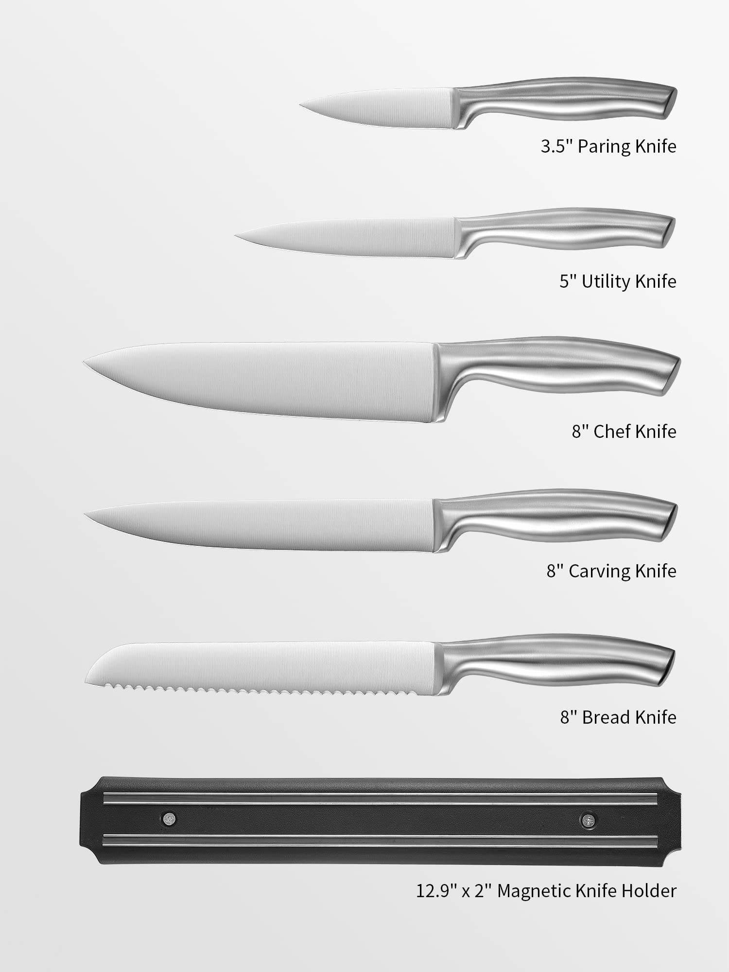 15 Pieces Kitchen Knife Set with Wooden Block Forged Premium German High Carbon Stainless Steel, Classic Triple Rivet Chef Knife, Super Sharp Knives, Perfect Cutlery Set Gift