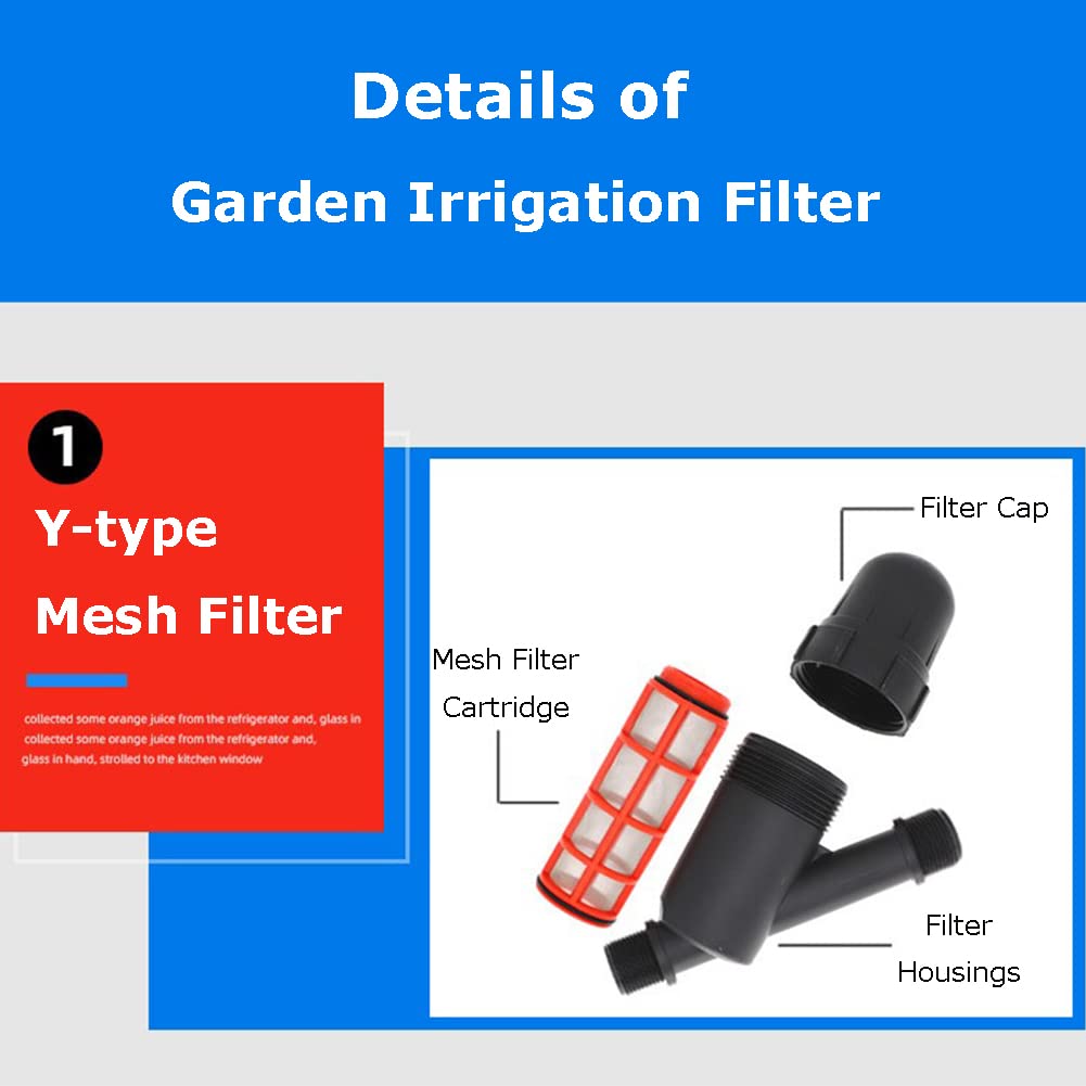 Filter,3/4" Screen Filter Mesh Stainless steel 120 mesh screen Gardening Drip Irrigation Water with & oxidizer