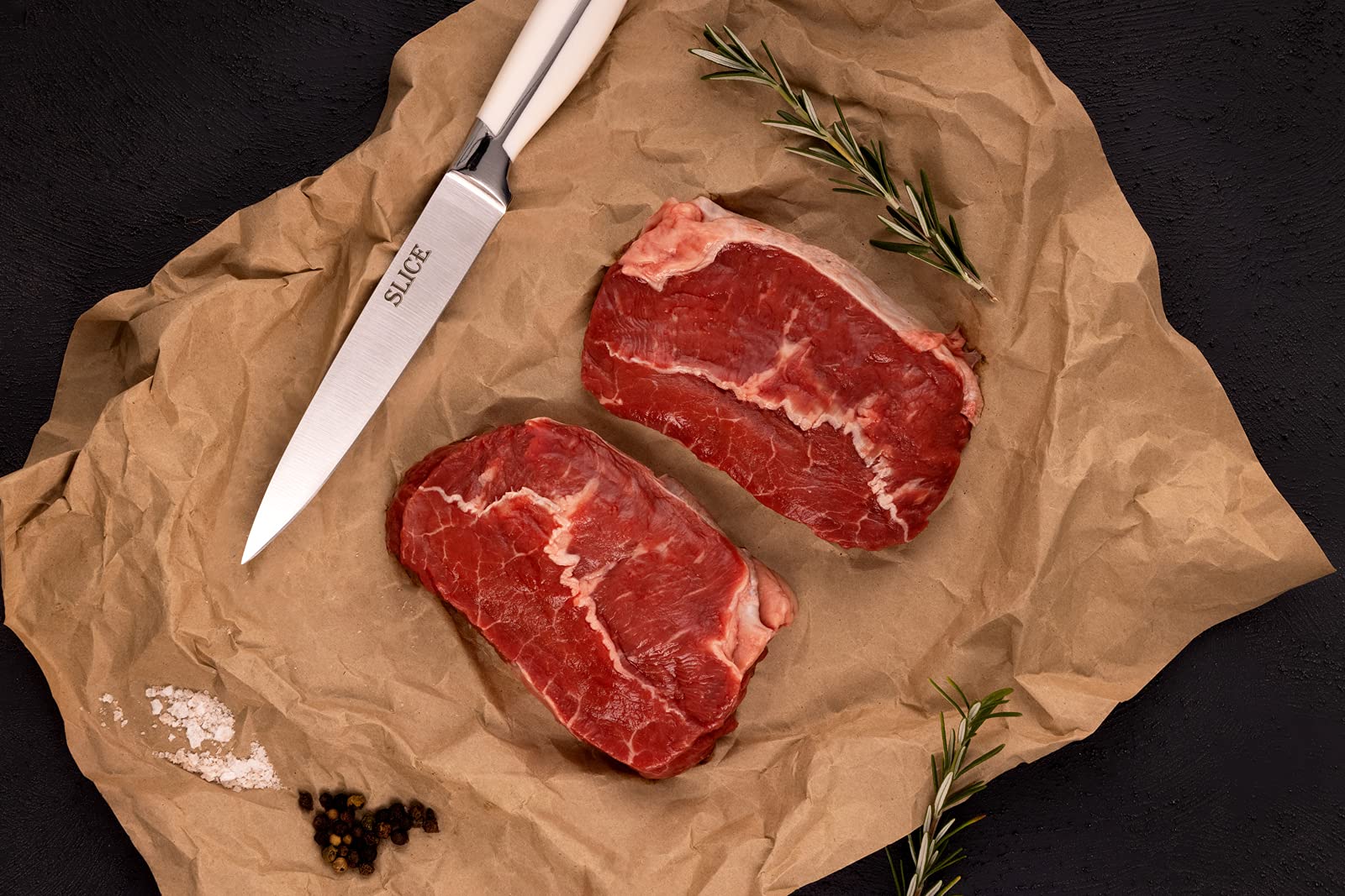 Blue Moon Stainless Steel 5-Piece Knife Set & Block