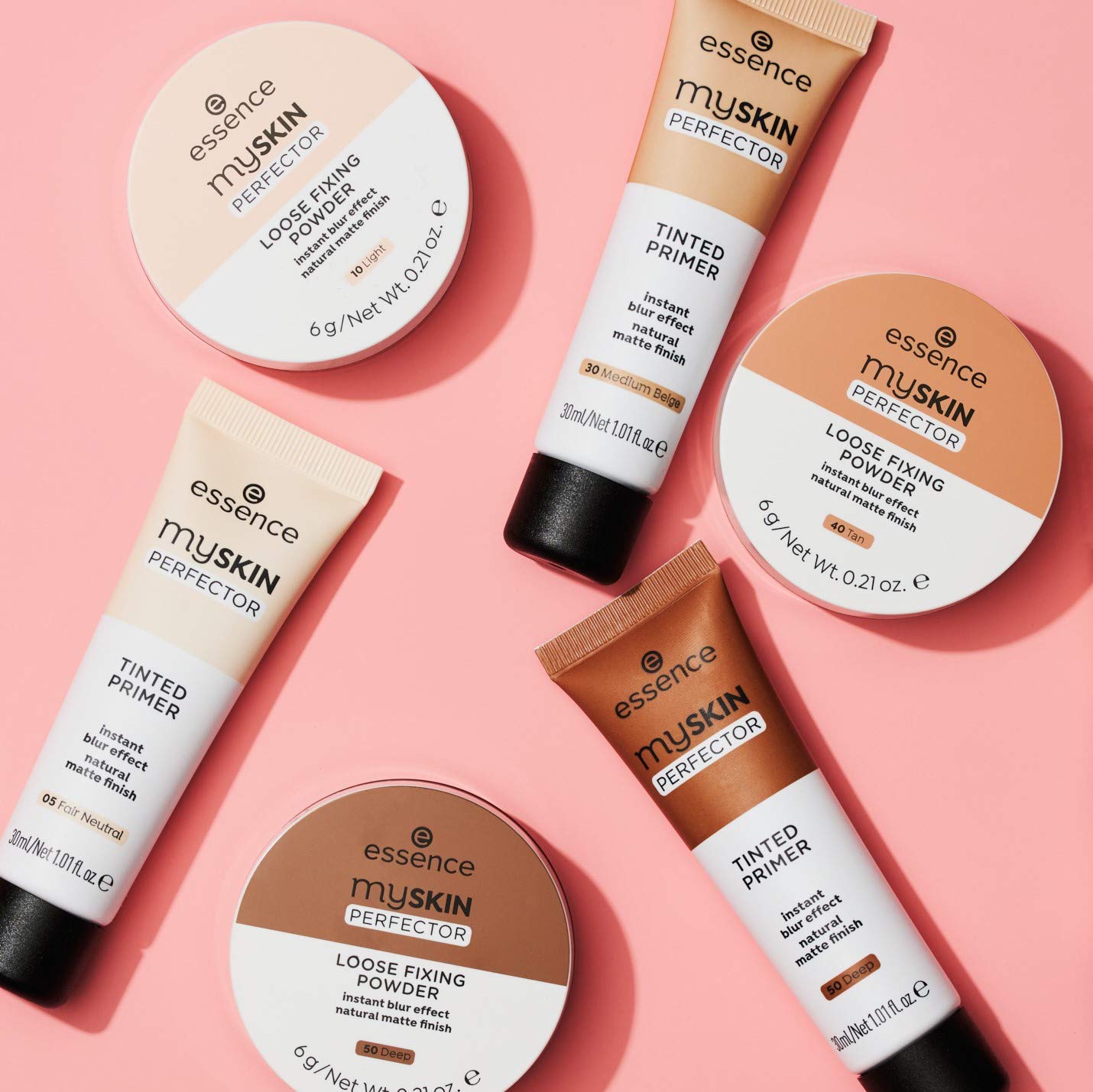 essence | My Skin Perfector Tinted Primer | Instant Blur Effect & Natural Matte Finish | Vegan, Paraben Free, Oil Free | Cruelty Free | (30 | Medium Beige)