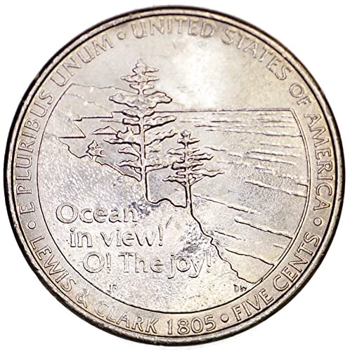 2005 P Jefferson Ocean in View Westward Journey Series Nickel Brilliant Uncirculated
