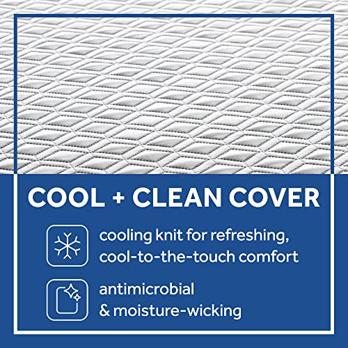 Sealy Cool & Clean 10" Memory Foam Bed in Box, Twin XL, White