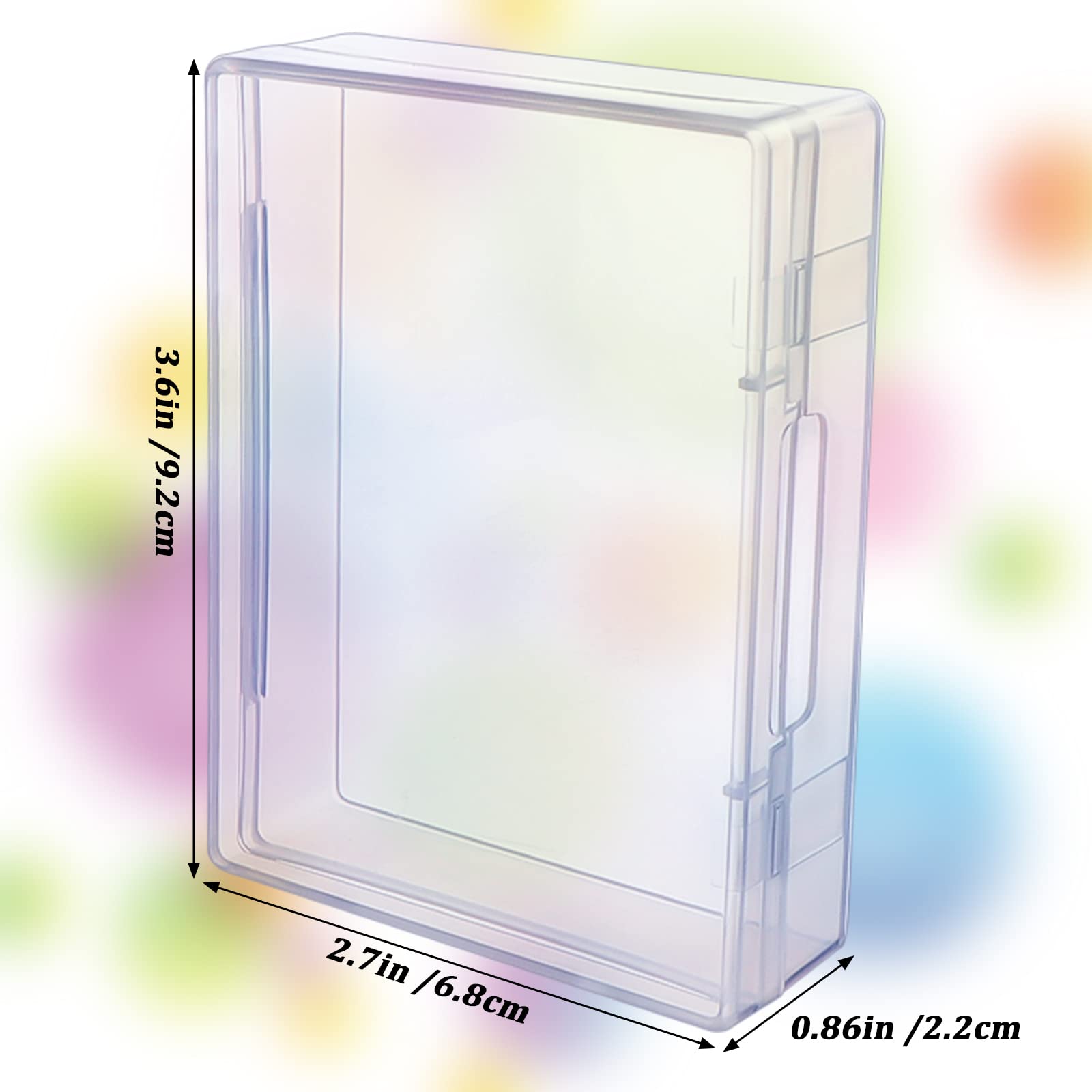 12 PCS Plastic Playing Cards Boxes, Snaps Closed Empty Plastic Storage Box, Clear Playing Card Case, Rectangle Playing Card Storage Clear Card Case for Business Trading Card Bridge Size Cards