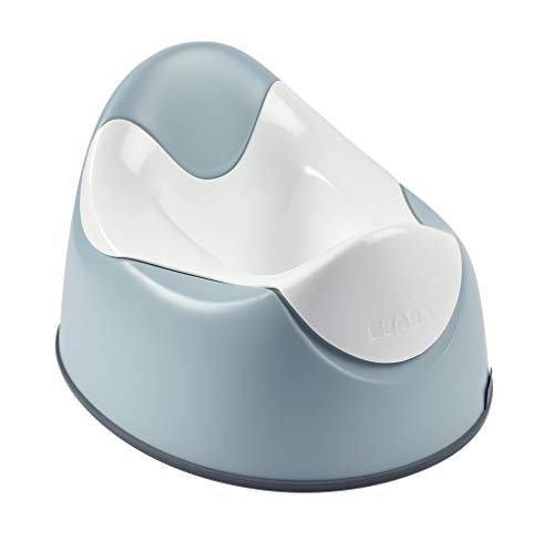 BĂABA - Baby's Training Potty - Ergonomic Baby Potty - Non-slip - Hygienic - Easy care - Handgrips on The seat - Made in France - Green Blue