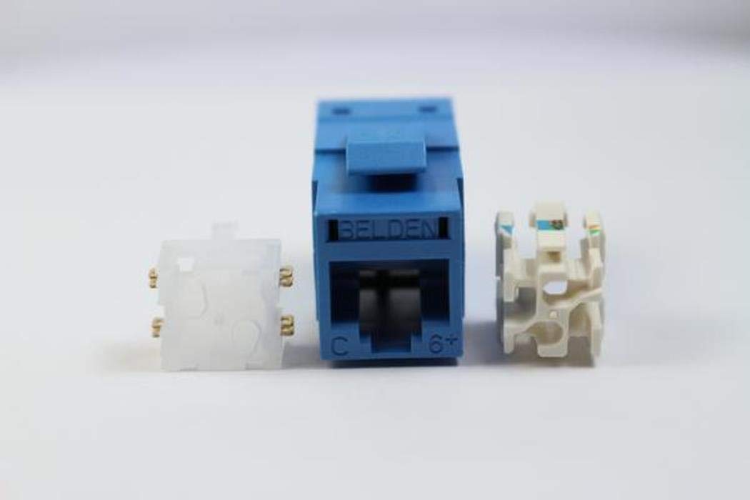 Belden RV6MJKUBL-B24 CAT6+ Revconnect Modular Jack Blue Pack of 24