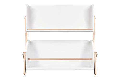 Babyletto Tally Storage Bookshelf in White and Washed Natural