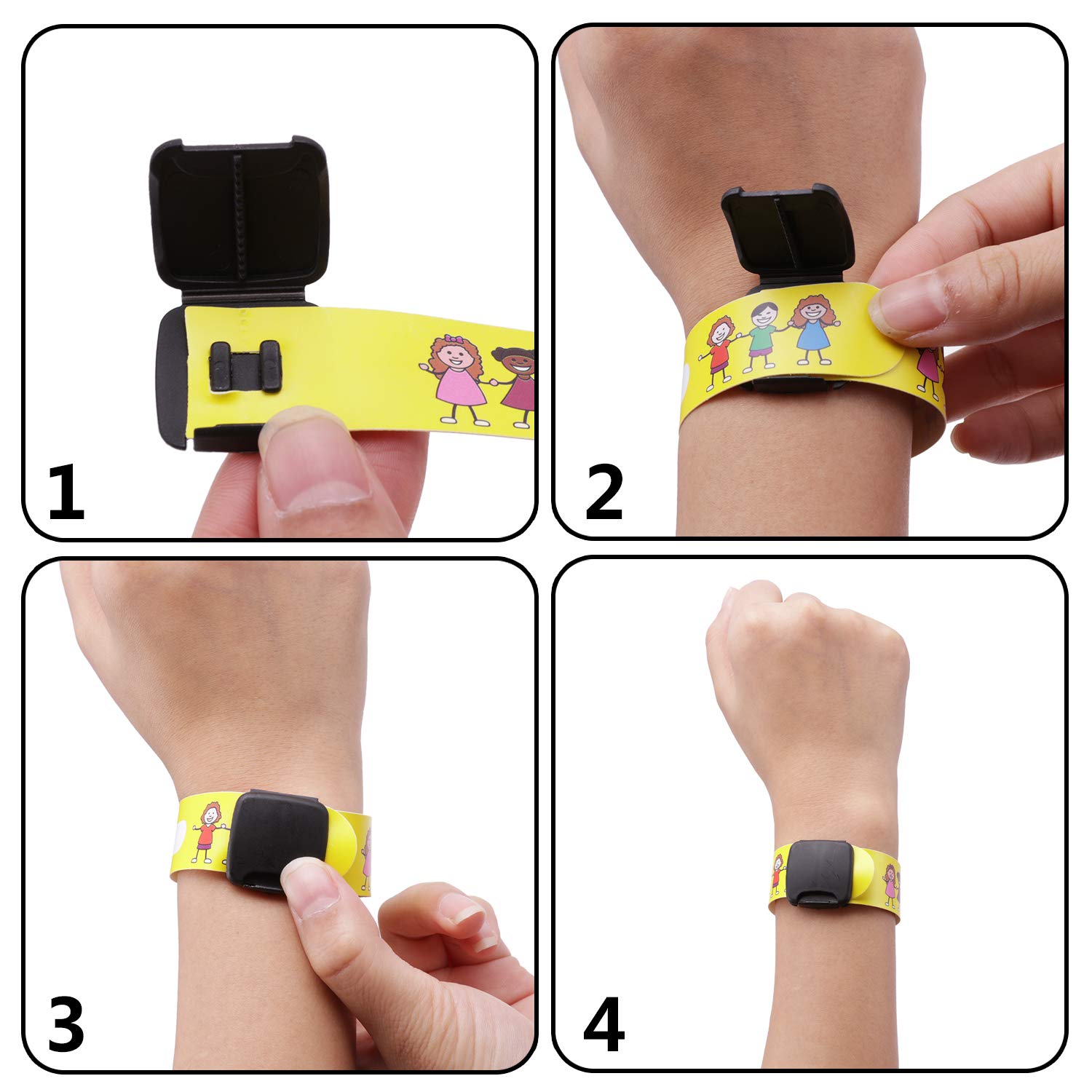 8 Pieces Child Safety ID Wristband, Emergency Identification Bracelets Reusable Waterproof Handwritten Brands Safety Armband for Kids or Old Men (8)