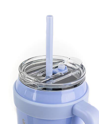 REDUCE 40 oz Tumbler with Handle and Straw, Stainless Steel with Sip-It-Your-Way Lid - Keeps Drinks Cold up to 34 Hours - Sweat Proof, Dishwasher Safe, BPA Free - Glacier, Opaque Gloss Mug
