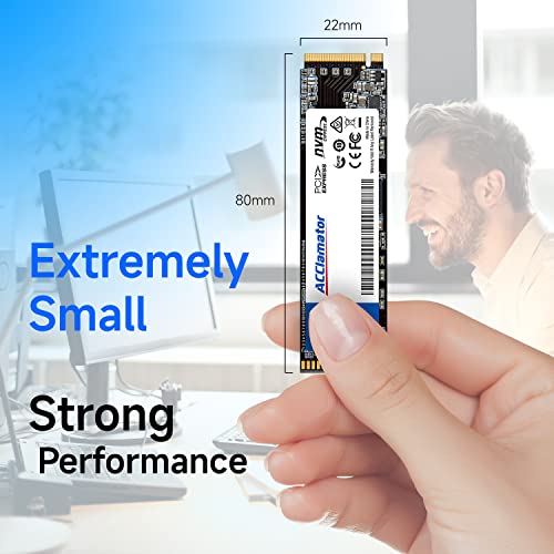 Acclamator 256GB NVMe SSD PCIe M.2 2280 Internal SSD, High Performance Solid State Drive for Laptop and Desktop Read Speed Up to 2000MB/s N20