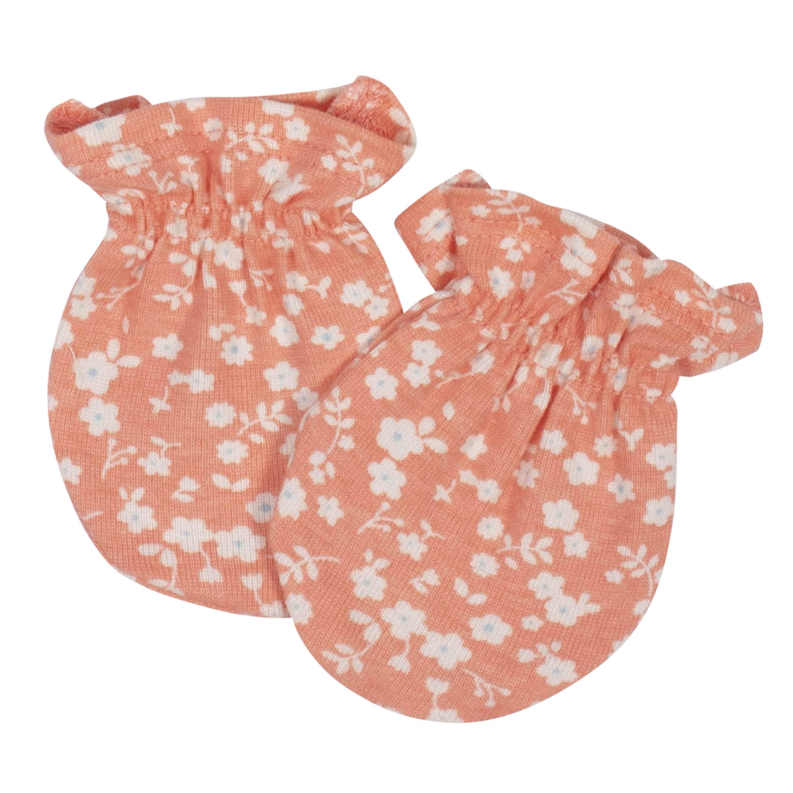 Grow by Gerber Baby Girls 4-Pack Mittens, IVORY,YELLOW,BLUE,PEACH PINK, 0-3 Months