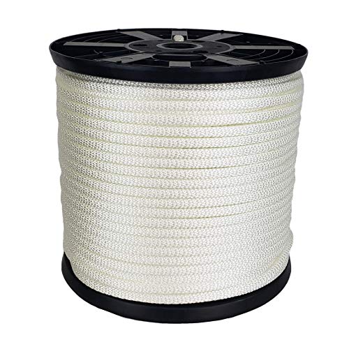 3/8 inch Knotrite Nylon Rope - 500 Foot Spool | 100% Nylon - Solid Braid - Dyeable - Industrial Grade - High UV and Abrasion Resistance