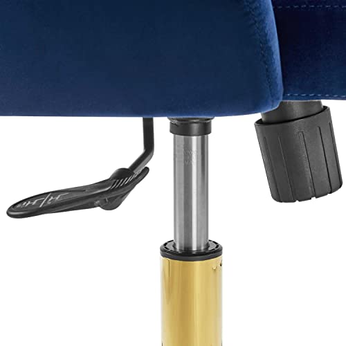 Modway Distinct Tufted Swivel Performance Velvet Office Chair, Gold Navy
