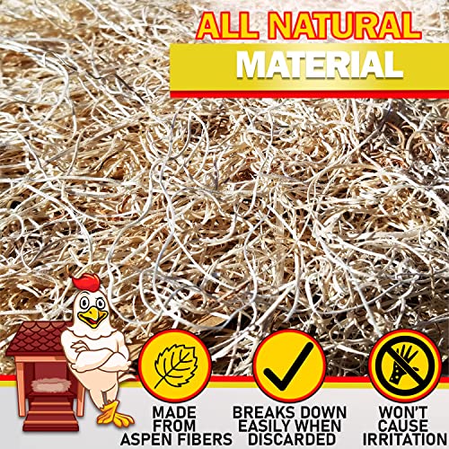 Nesting Box Pads for Chickens - Accessories for Hens, Chicken Coops and Laying Eggs - Square Liners Fit in Your Coop - Natural Fiber Material Bedding Mats