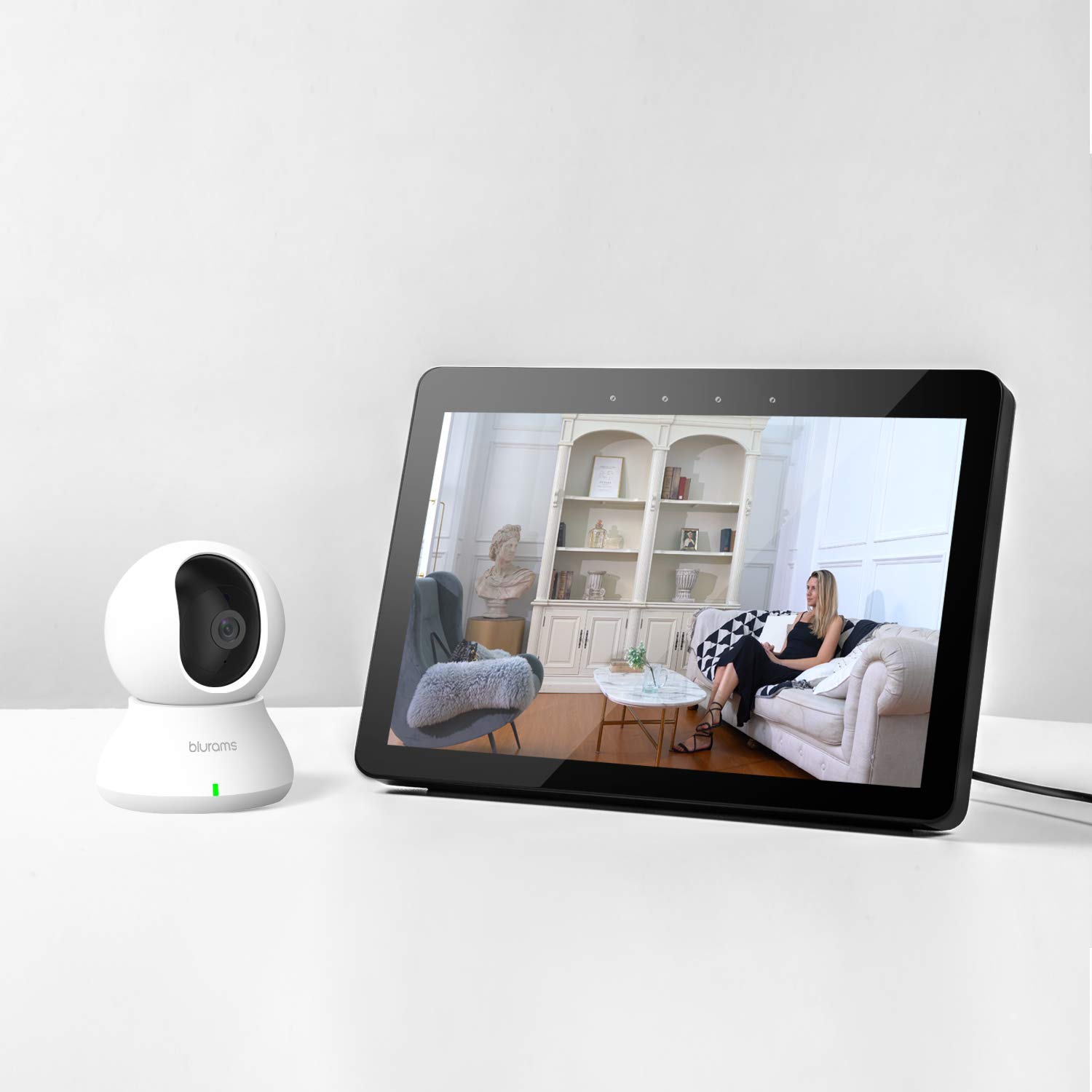 blurams 4pc Indoor Security Camera PTZ 1080p, WiFi Dome Camera Pet/Nanny Camera Baby Monitor w/Two-Way Audio | Sound/Person Detection | IR Night Vision | Cloud&Local Storage | Compatible with Alexa