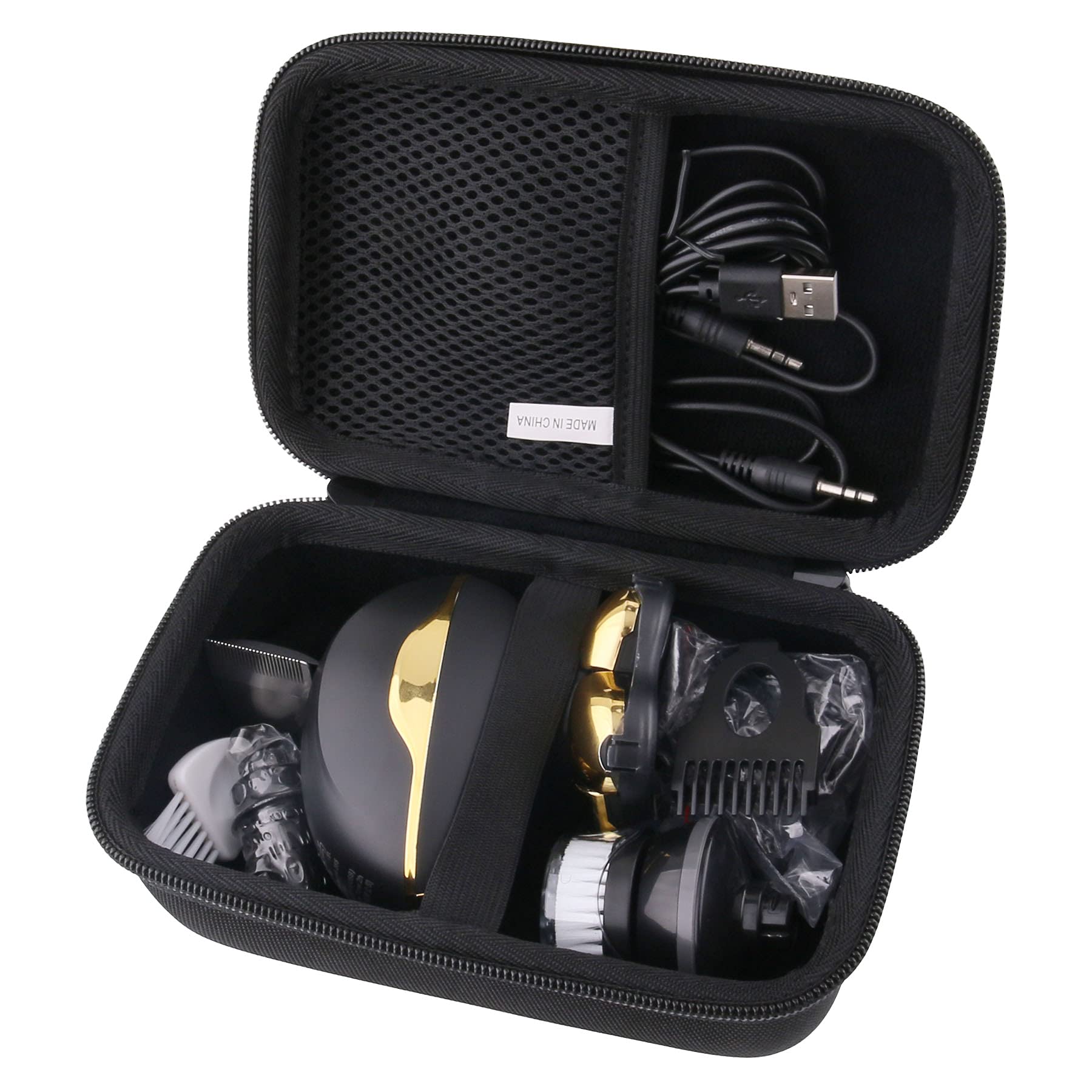 JINMEI Hard EVA Carrying Case Compatible with for Skull Shaver Electric Pitbull Pro Razor, Men’s 5-in-1 Electric Head Shaver Storage Case (Big)