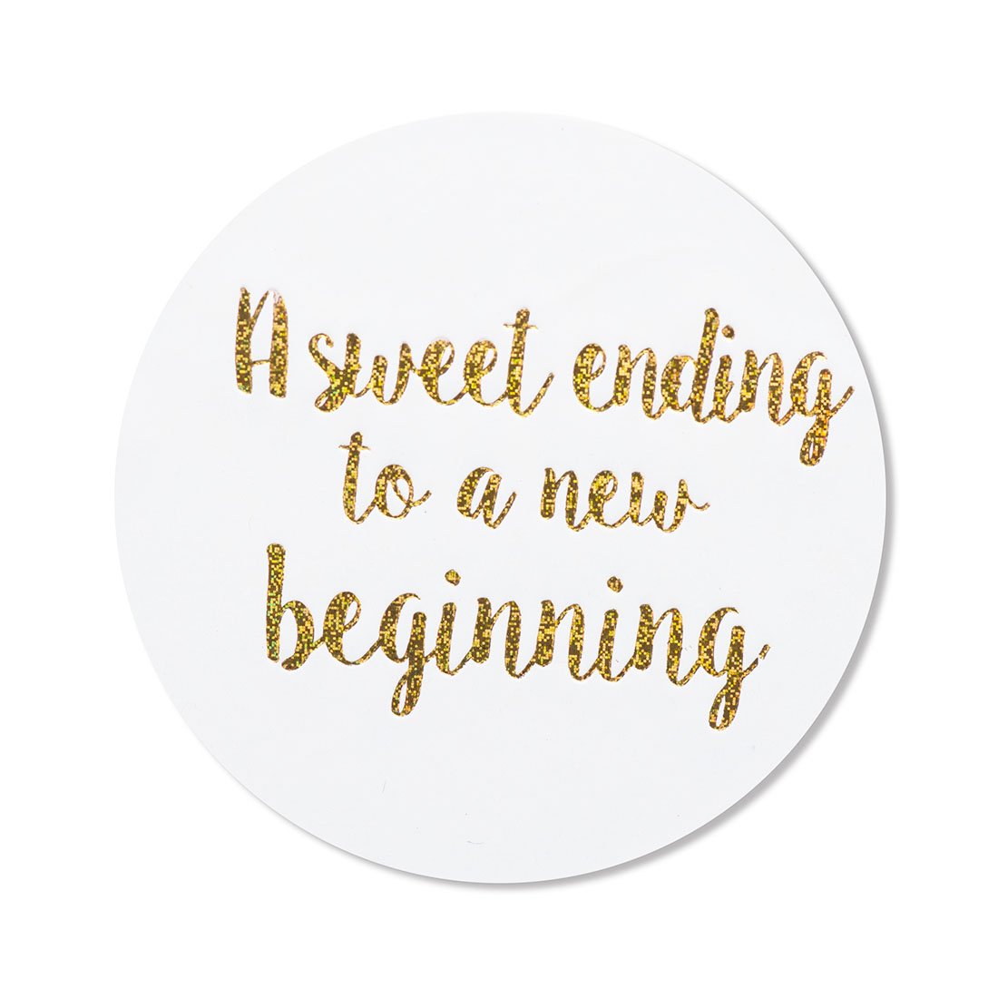80-2ā a Sweet Ending to a New Beginning Stickers, Wedding Favor Stickers Labels