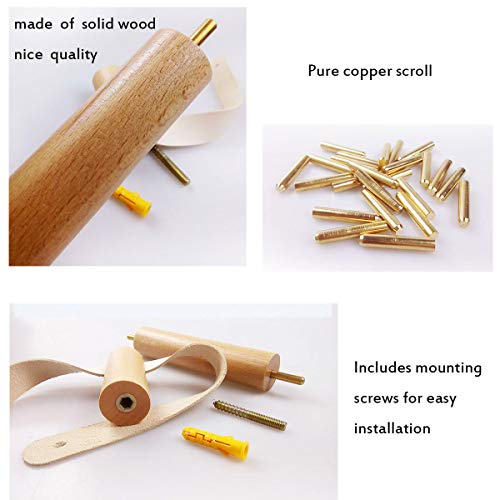 Funerom Wooden Vintage Design Toilet Paper Roll Holder - Wall Mounted Toilet Tissue HolderĀ - with Screws