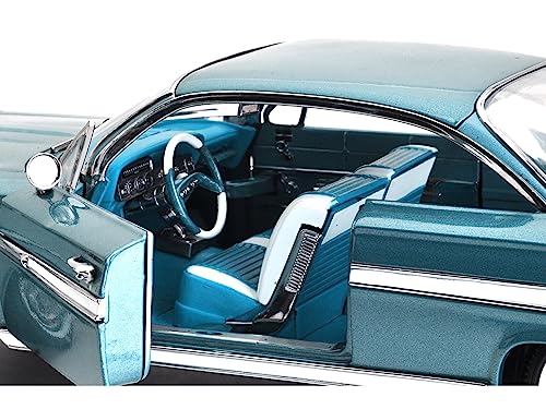 1961 Chevy Impala Sport Coupe Twilight Turquoise Metallic with Turquoise Interior American Collectibles Series 1/18 Diecast Model Car by Sun Star SS-2109