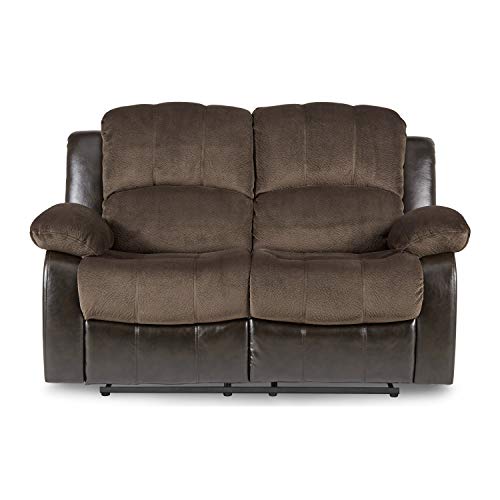 Lexicon Baluze Double Reclining Loveseat, Two-Tone Brown