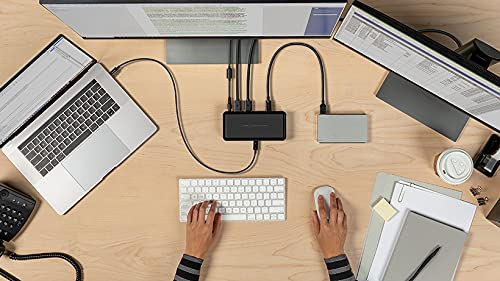 Belkin Thunderbolt 3 Dock Plus Thunderbolt 3 Cable - USB-C Hub - 8-In-1 Docking Station for MacOS & Windows, Dual 4K @60Hz, 40Gbps Transfer Speed, 60W Upstream Charging, w/ Ethernet & Audio Ports