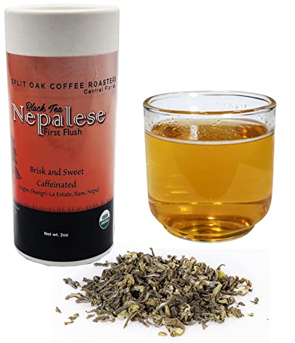 Black Tea Loose Leaf Organic Nepalese Black Tea, First Flush Tea Leaf by Split Oak Company. Darjeeling Tea First picked of the tree, Grown in Nepal, Himalayan Loose-Leaf Revolution