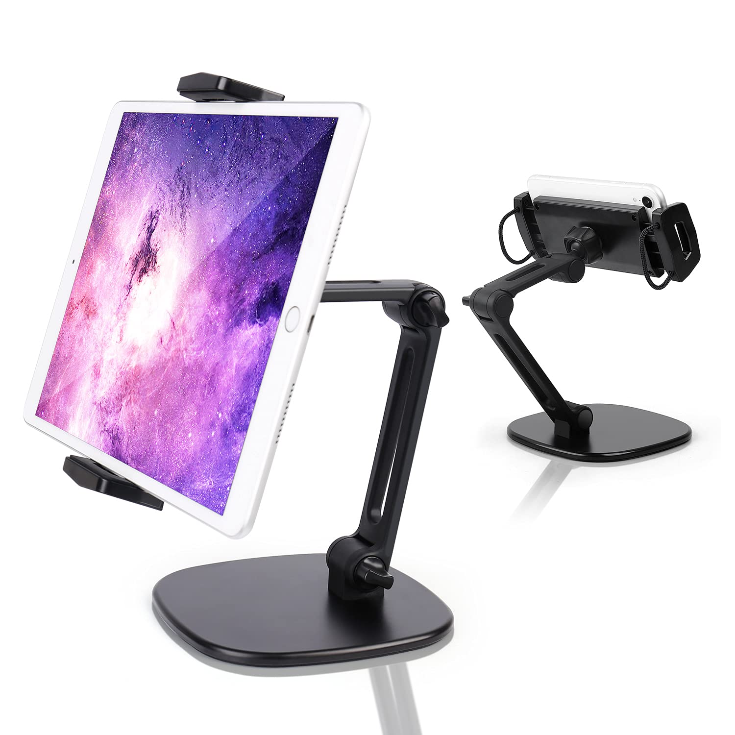 Elitehood Tablet Stand, Height Adjustable, 360 Rotating, Compatible with 4.7"-11" Tablets and Phones