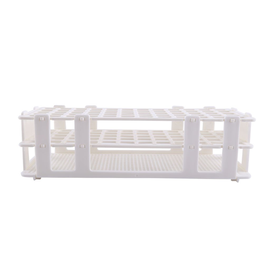 1pc Plastic Test Tube Rack 60 Holes Holder Storage Stand 3 Layers 16mm Hole Detachable for Lab 25 x 10.6 x 6.5cm