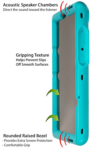BobjGear Bobj Rugged Tablet Case for Lenovo Tab M8 HD TB-8505FS, TB-8505XS and 3rd Gen TB-8506FS, TB-8506XS Kid Friendly (Terrific Turquoise)
