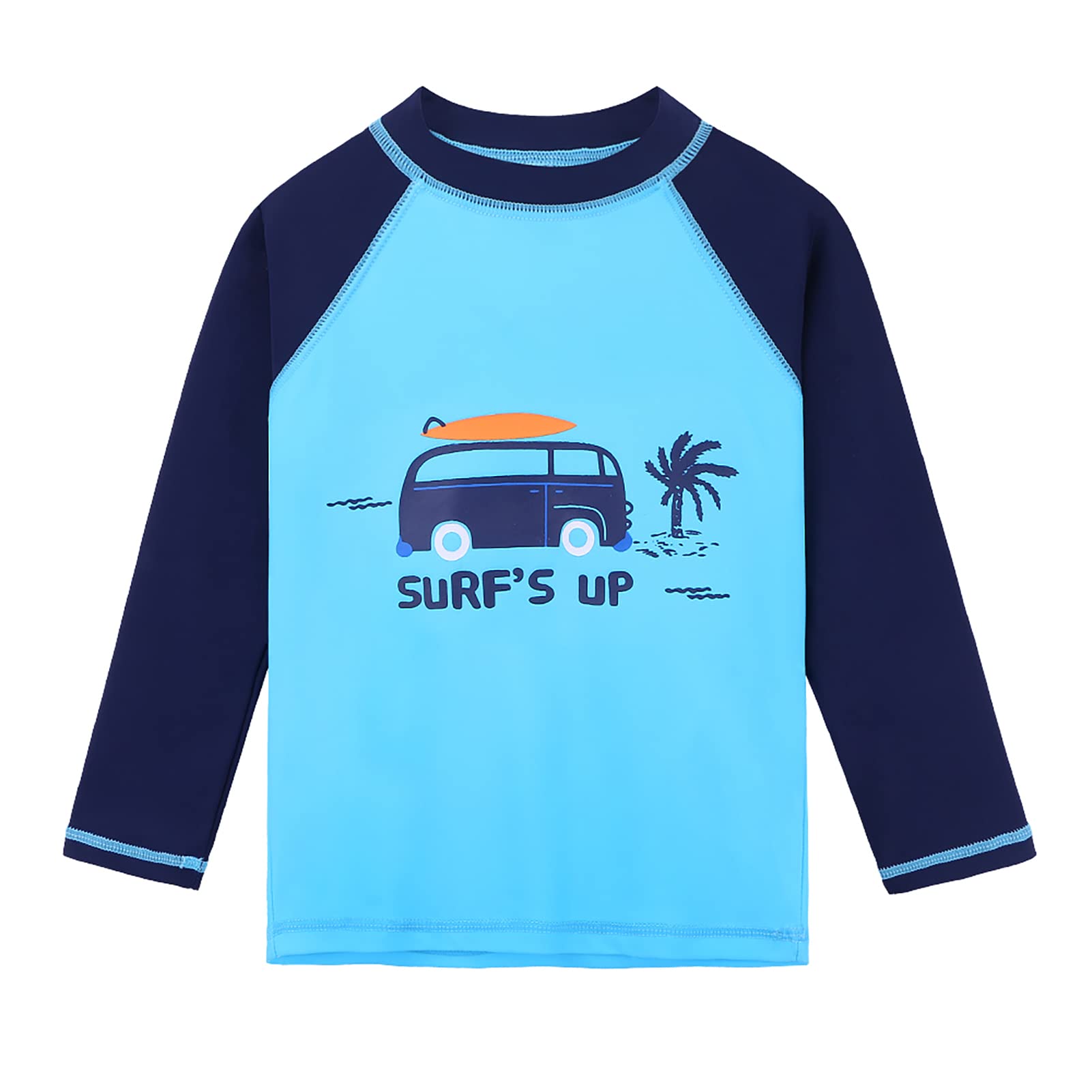 HUAANIUE Baby Toddler Boy Swimsuit Rashguard Set Swimwear UPF 50+ Car 3-4 T