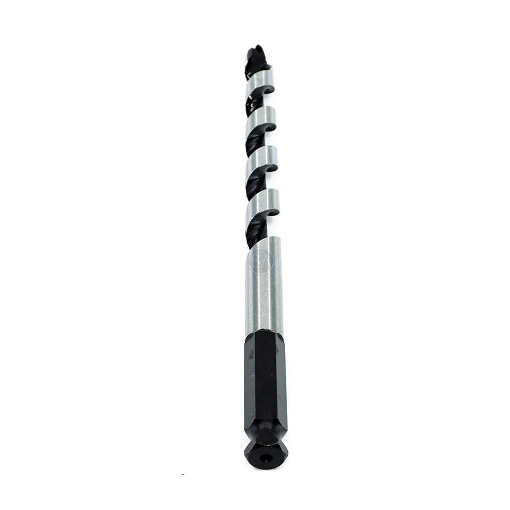 Benchmark Abrasives 1/2" Auger Drill Bit for Wood, 7/16β Hex Shank, Fast Drilling Bits for Soft and Hard Wood, Plastic, Plywood, Lumber, Drywall, and Composite Materials (1/2")