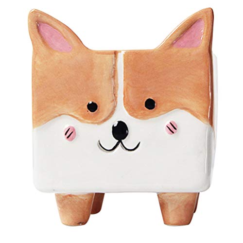 1pc outdoor planter dog flower planter containers porcelain flower planter ceramic cactus plant pots cartoon pots mini vases for flowers Ceramic Pot for Succulent pet decorations