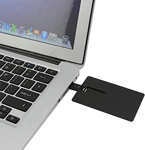128GB USB 2.0 Flash Drive Black Credit Card Bank Card Shape Pen Drive Thumb Drives Memory Stick Pendrive Jump Drive Flash Disk-Black