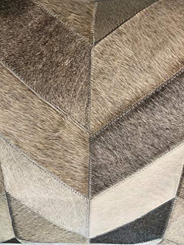 Noori Rug 1 Pillow, Cowhide Chevron Grey