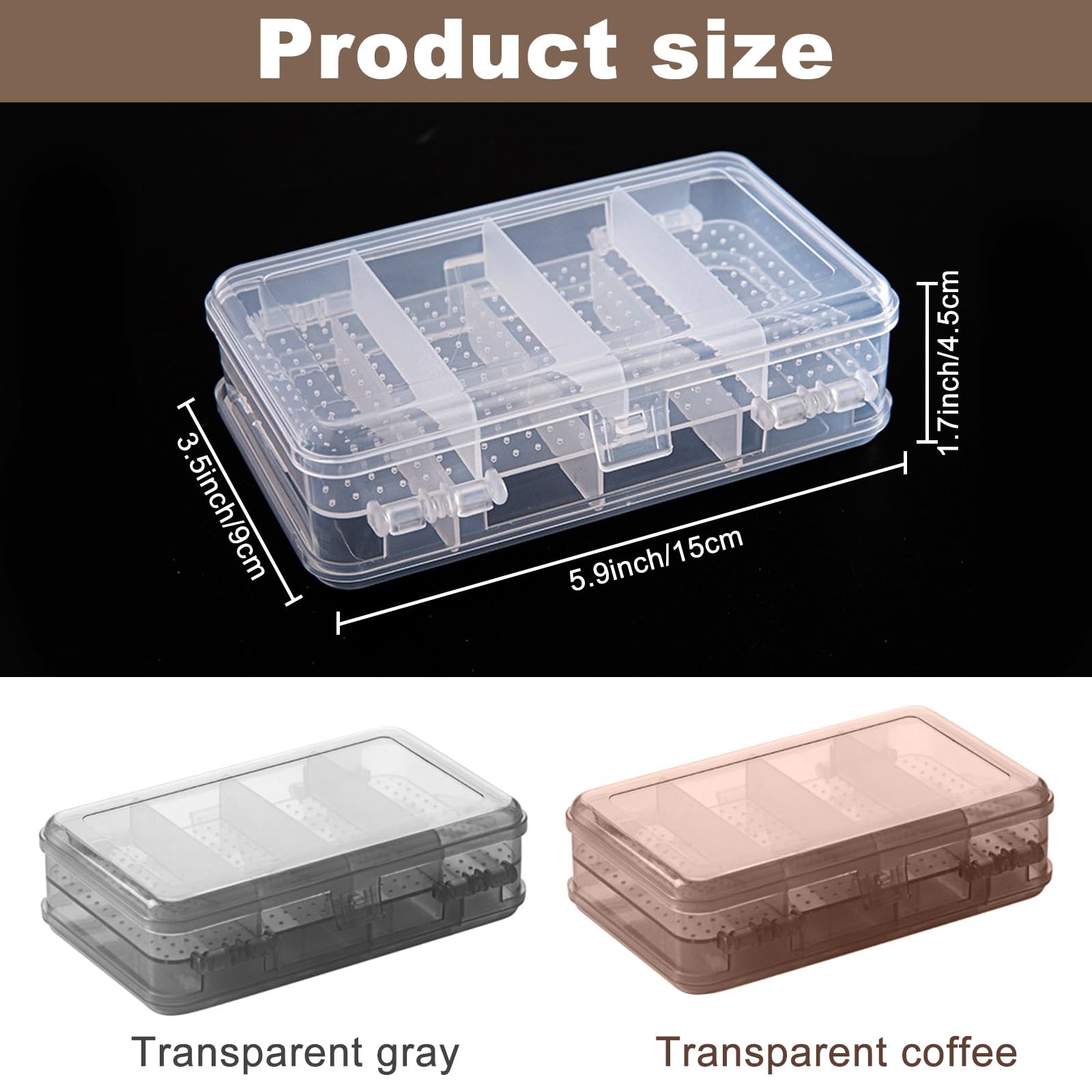 3 Pcs Earring Storage Box Organizer,Jewelry Storage Box Holder,Double Layer Plastic Small Clear Storage Box, Compartment Portable Jewelry Box Earring, Necklace,Hair Clip Organizer, Storage Jewelry Box